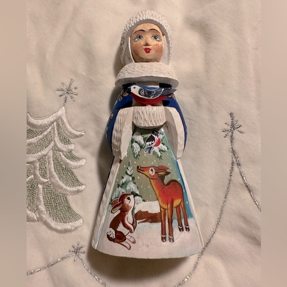Holiday | Hand Painted Snow Princess With Bluebird | Poshmark